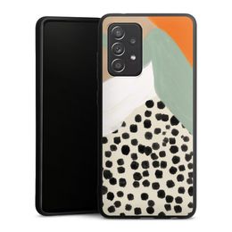 DeinDesign Galaxy A52s 5G Handy Premium Silikon H&uuml;lle Handyh&uuml;lle schwarz Case Boho Abstract Kunst Silikon Premium Case