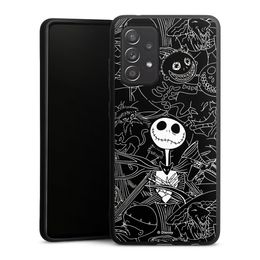 DeinDesign Galaxy A52s 5G Handy Premium Silikon H&uuml;lle Handyh&uuml;lle schwarz Case Disney Nightmare Before Christmas Halloween Silikon Premium Case