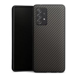 DeinDesign Galaxy A52s 5G Handy Premium Silikon H&uuml;lle Handyh&uuml;lle schwarz Case Muster Carbon Metallic Look Silikon Premium Case
