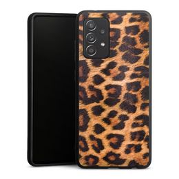 DeinDesign Galaxy A52s 5G Handy Premium Silikon H&uuml;lle Handyh&uuml;lle schwarz Case Fur Animal Print Leopard Silikon Premium Case