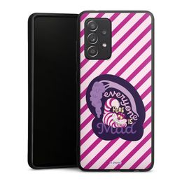 DeinDesign Galaxy A52s 5G Handy Premium Silikon H&uuml;lle Handyh&uuml;lle schwarz Case Disney Alice In Wonderland Grinning Cat Silikon Premium Case