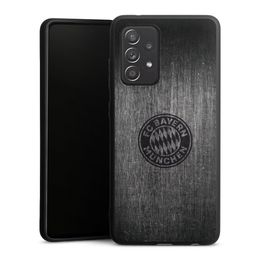 DeinDesign Galaxy A52s 5G Handy Premium Silikon H&uuml;lle Handyh&uuml;lle schwarz Case Metallic Look Fcb Fc Bayern M&uuml;nchen Silikon Premium Case