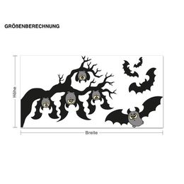 Bilderwelten Wandtattoo Tiere modern selbstklebend Wandaufkleber - Flederm&auml;use - Wandsticker Kinderzimmer Baby M&auml;dchen Jungen