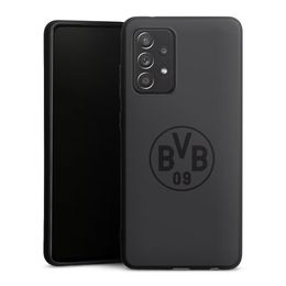 DeinDesign Galaxy A52s 5G Handy Premium Silikon H&uuml;lle Handyh&uuml;lle schwarz Case Borussia Dortmund Logo Bvb Silikon Premium Case