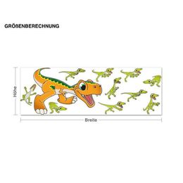 Wandtattoo Kinderzimmer Junge Spielende Dinos Dino Jungenzimmer Wandsticker Dinosaurier Wandaufkleber Spielwiese in S-XXL