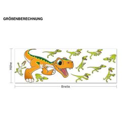 Wandtattoo Kinderzimmer Junge Spielende Dinos Dino Jungenzimmer Wandsticker Dinosaurier Wandaufkleber Spielwiese in S-XXL