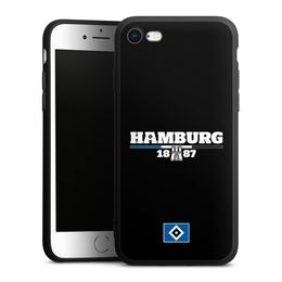 DeinDesign iPhone SE (2022) Handy Premium Silikon H&uuml;lle Handyh&uuml;lle schwarz Case Hsv Official Licensed Product Hamburg Silikon Premium Case