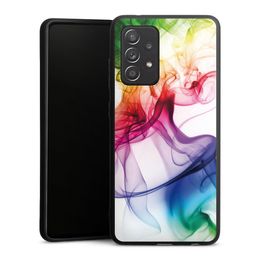 DeinDesign Galaxy A52s 5G Handy Premium Silikon H&uuml;lle Handyh&uuml;lle schwarz Case Colour Water Rainbow Silikon Premium Case