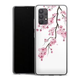 DeinDesign Galaxy A32 4G Handy Silikon H&uuml;lle Case transparent Handyh&uuml;lle Japan Aisa Cherry Blossom Silikon Case