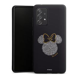 DeinDesign Galaxy A52s 5G Handy Premium Silikon H&uuml;lle Handyh&uuml;lle schwarz Case Minnie Mouse Muster Disney Silikon Premium Case