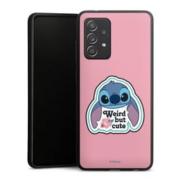 DeinDesign Galaxy A52s 5G Handy Premium Silikon H&uuml;lle Handyh&uuml;lle schwarz Case Lilo & Stitch Sayings Disney Silikon Premium Case