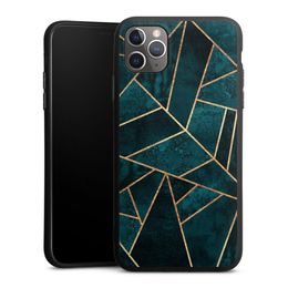 DeinDesign iPhone 11 Pro Max Handy Premium Silikon H&uuml;lle Handyh&uuml;lle schwarz Case Elisabeth Fredriksson Stone Gold & Copper Silikon Premium Case