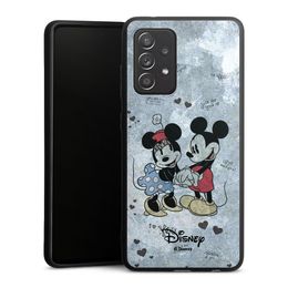 DeinDesign Galaxy A52s 5G Handy Premium Silikon H&uuml;lle Handyh&uuml;lle schwarz Case Vintage Disney Silikon Premium Case