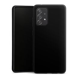 DeinDesign Galaxy A52s 5G Handy Premium Silikon H&uuml;lle Handyh&uuml;lle schwarz Case Colour Unicoloured Black Silikon Premium Case