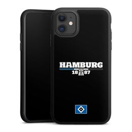 DeinDesign iPhone 11 Handy Premium Silikon H&uuml;lle Handyh&uuml;lle schwarz Case Hsv Official Licensed Product Hamburg Silikon Premium Case