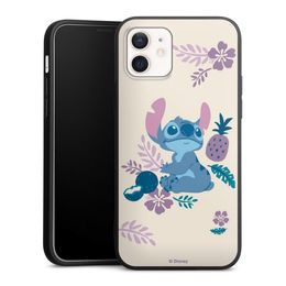 DeinDesign iPhone 12 Handy Premium Silikon H&uuml;lle Handyh&uuml;lle schwarz Case Flowers Lilo & Stitch Official Licensed Product Silikon Premium Case