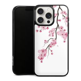 DeinDesign iPhone 15 Pro Max Handy Silikon H&uuml;lle Case schwarz Handyh&uuml;lle Japan Aisa Cherry Blossom