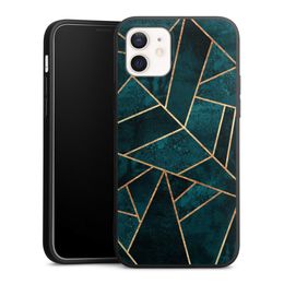 DeinDesign iPhone 12 Handy Premium Silikon H&uuml;lle Handyh&uuml;lle schwarz Case Elisabeth Fredriksson Gold & Copper Stone Silikon Premium Case