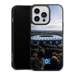 DeinDesign iPhone 13 Pro Handy Premium Silikon H&uuml;lle Handyh&uuml;lle schwarz Case Hsv Hamburger Sv Stadium Silikon Premium Case