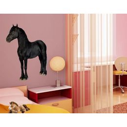 Bilderwelten Wandtattoo Tiere modern selbstklebend Wandaufkleber - No.325 Friese - Pferde Wohnzimmer Schlafzimmer