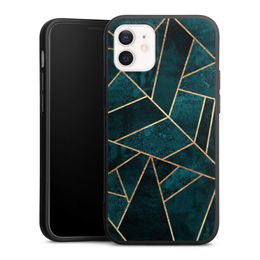 DeinDesign iPhone 12 mini Handy Premium Silikon H&uuml;lle Handyh&uuml;lle schwarz Case Elisabeth Fredriksson Gold & Copper Stone Silikon Premium Case