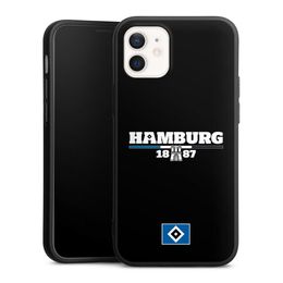 DeinDesign iPhone 12 mini Handy Premium Silikon H&uuml;lle Handyh&uuml;lle schwarz Case Hamburg Official Licensed Product Hsv Silikon Premium Case