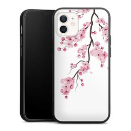 DeinDesign iPhone 12 mini Handy Premium Silikon H&uuml;lle Handyh&uuml;lle schwarz Case Aisa Japan Cherry Blossom Silikon Premium Case
