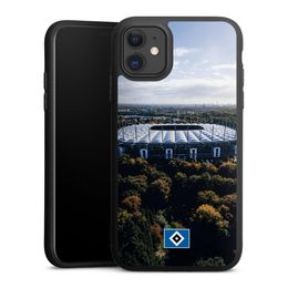 DeinDesign iPhone 11 Handy Premium Silikon H&uuml;lle Handyh&uuml;lle schwarz Case Hamburger Sv Hsv Stadium Silikon Premium Case