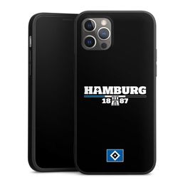 DeinDesign iPhone 12 Pro Handy Premium Silikon H&uuml;lle Handyh&uuml;lle schwarz Case Hamburg Official Licensed Product Hsv Silikon Premium Case