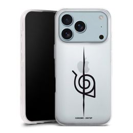 DeinDesign iPhone 17 Pro Handy Silikon H&uuml;lle Case transparent Handyh&uuml;lle Konoha Sasuke Naruto Shippuden Silikon Case