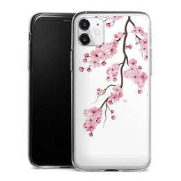 DeinDesign iPhone 11 Handy Slim Case Silikon Handyh&uuml;lle transparent H&uuml;lle extra d&uuml;nn Cherry Blossom Aisa Japan Silikon Slim Case