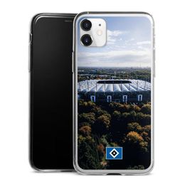 DeinDesign iPhone 11 Handy Slim Case Silikon Handyh&uuml;lle transparent H&uuml;lle extra d&uuml;nn Hamburger Sv Hsv Stadium Silikon Slim Case