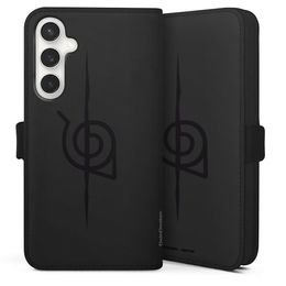 DeinDesign Galaxy S24 FE 5G Handy Klapph&uuml;lle Handyh&uuml;lle aus Kunst Leder schwarz Flip Case Konoha Sasuke Naruto Shippuden Sideflip mit Lasche