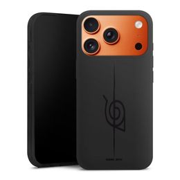 DeinDesign iPhone 17 Pro Handy Premium Silikon H&uuml;lle Handyh&uuml;lle schwarz Case Konoha Sasuke Naruto Shippuden Silikon Premium Case