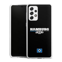 DeinDesign Galaxy A33 5G Handy Silikon H&uuml;lle Case wei&szlig; Handyh&uuml;lle Official Licensed Product Hamburg Hsv Silikon Case
