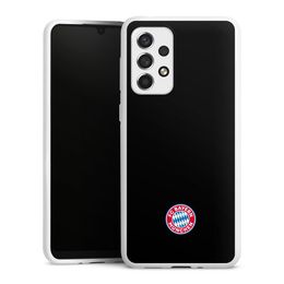 DeinDesign Galaxy A33 5G Handy Silikon H&uuml;lle Case wei&szlig; Handyh&uuml;lle Fc Bayern M&uuml;nchen Fcb Logo Silikon Case