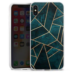 DeinDesign iPhone Xs Max Handy Silikon H&uuml;lle Case transparent Handyh&uuml;lle Stone Elisabeth Fredriksson Gold & Copper Silikon Case