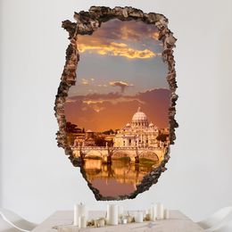 Bilderwelten Wandtattoo Stadt modern 3D-Effekt Wandaufkleber - Vatikan - Skylines Wohnzimmer Schlafzimmer