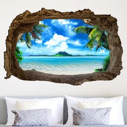 3D Wandtattoo Traumurlaub Wandsticker 3D-Optik Wandaufkleber in S-XXL 3D-Effekt