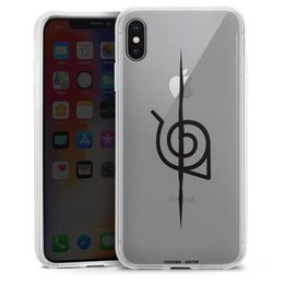 DeinDesign iPhone Xs Max Handy Silikon H&uuml;lle Case transparent Handyh&uuml;lle Konoha Sasuke Naruto Shippuden Silikon Case