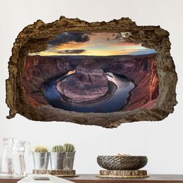 3D Wandtattoo Colorado River Glen Canyon Wandsticker 3D-Optik Wandaufkleber in S-XXL 3D-Effekt
