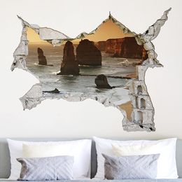 3D Wandtattoo Die zw&ouml;lf Apostel von Australien Wandsticker 3D-Optik Wandaufkleber in S-XXL 3D-Effekt