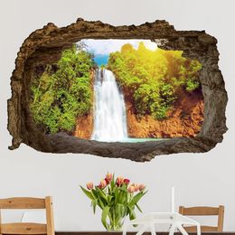 3D Wandtattoo Paradies Lagune Wandsticker 3D-Optik Wandaufkleber in S-XXL 3D-Effekt