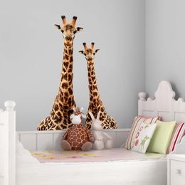Wandtattoo Giraffe Portrait zweier Giraffen Wandsticker Tiere Wandaufkleber in S-XXL