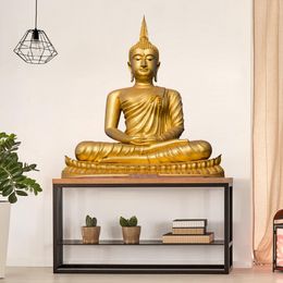 Wandtattoo Buddha Goldener Buddha Wandsticker Wandaufkleber in S-XXL