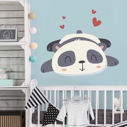 Wandtattoo Kinderzimmer Verliebter Panda Baby, Junge & M&auml;dchen Wandsticker Babyzimmer Kinder Wandaufkleber in S-XXL Panda Tiere