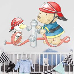 Wandtattoo Kinderzimmer Steinbeck - Pitzelpatz und Schnaddeldatz Feuerwehr