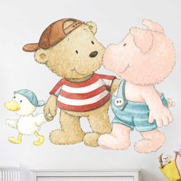 Wandtattoo Kinderzimmer Junge Pitzelpatz Pitzelpatz Wandsticker Jungenzimmer Kinder Wandaufkleber in S-XXL Baby Teddy