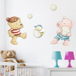 Wandtattoo Kinderzimmer Junge Pitzelpatz Pitzelpatz mit seinen Freunden Wandsticker Jungenzimmer Kinder Wandaufkleber in S-XXL Baby Teddy