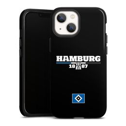 DeinDesign iPhone 13 Mini Handy Panzer Handyh&uuml;lle robuste Outdoor H&uuml;lle Schutzh&uuml;lle gl&auml;nzend Hamburg Official Licensed Product Hsv Tough Case